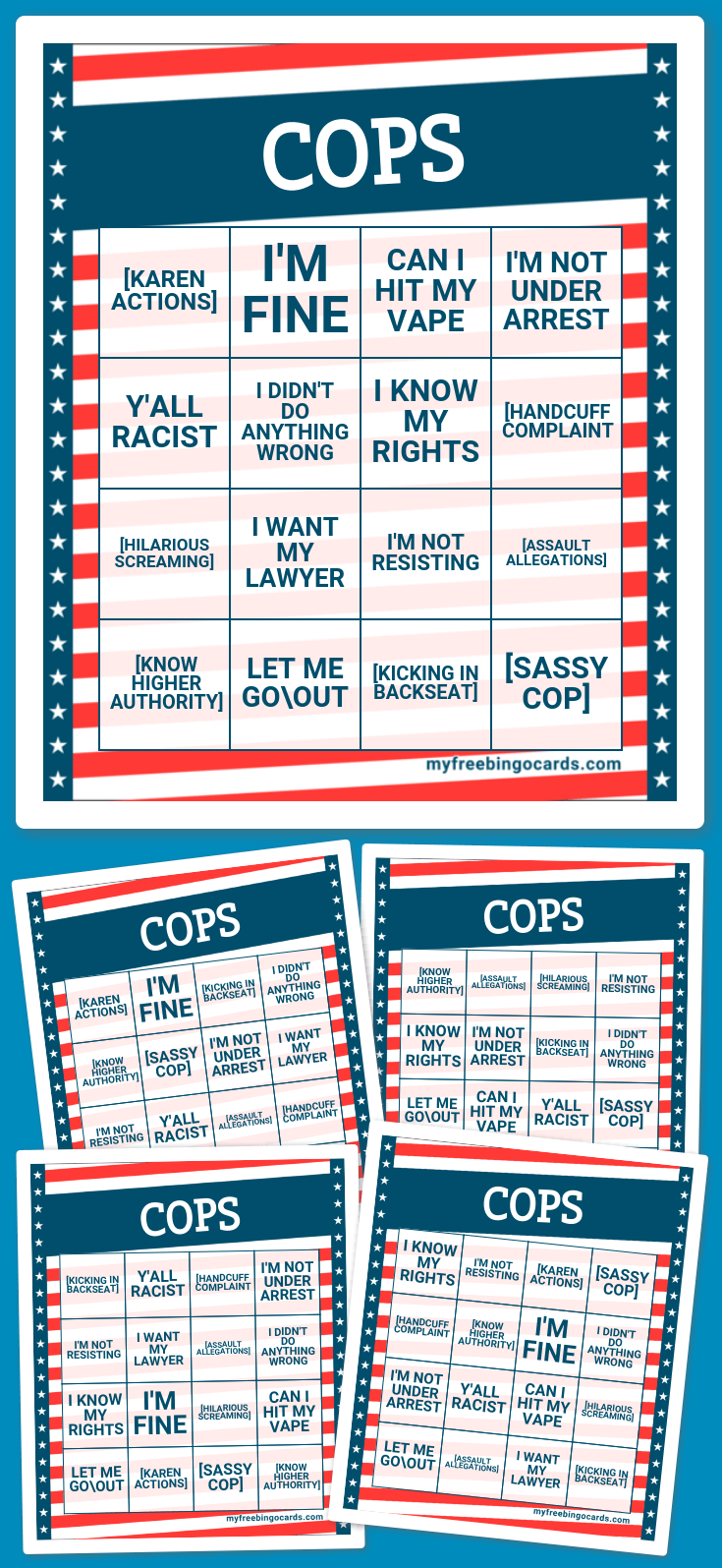 Virtual COPS BINGO