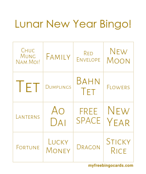 Lunar New Year Bingo!