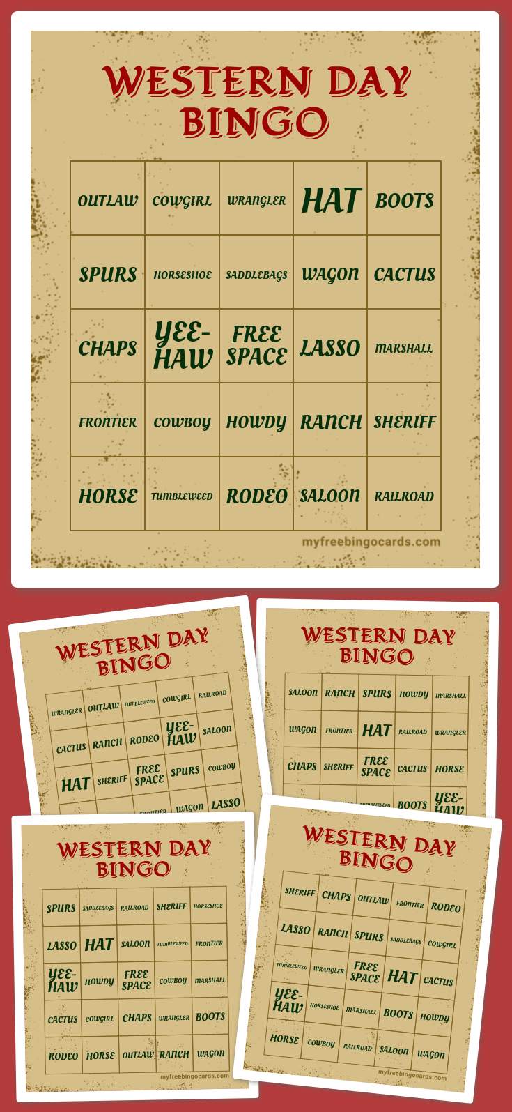 Virtual WESTERN DAY BINGO
