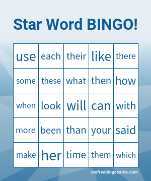 Star Word BINGO!