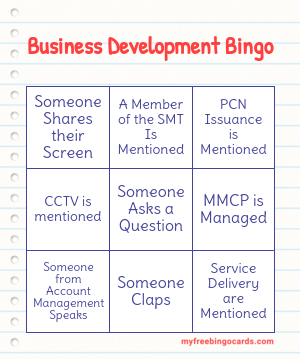 Business Development Bingo