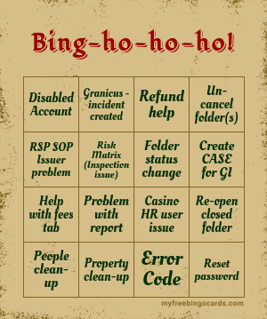Bing-ho-ho-ho! Bingo