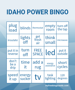IDAHO POWER BINGO