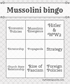 Mussolini bingo