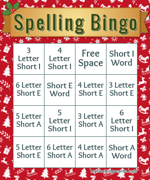 Spelling Bingo