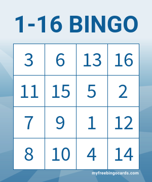1-16 BINGO