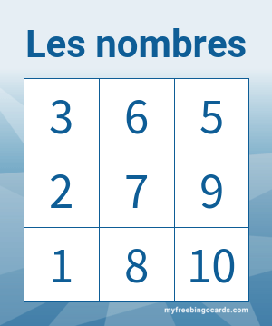Les nombres Bingo