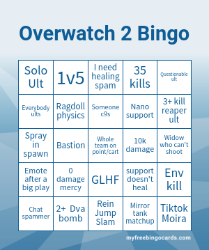 Overwatch 2 Bingo