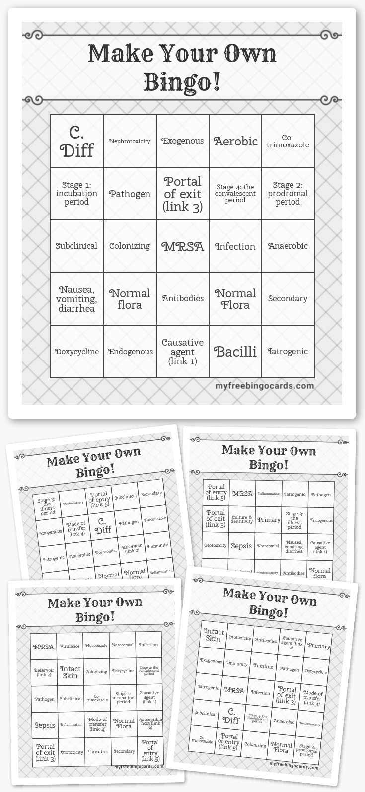 Virtual Make Your Own Bingo!