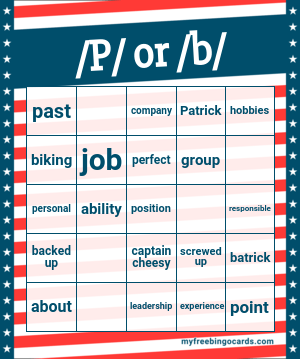 Print 100+ /P/ or /b/ Bingo Cards