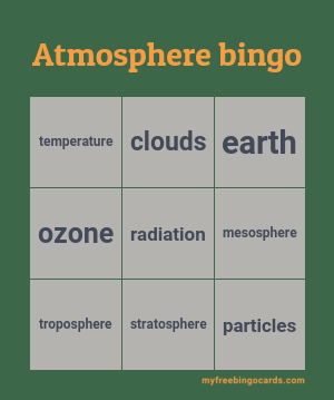 Atmosphere bingo