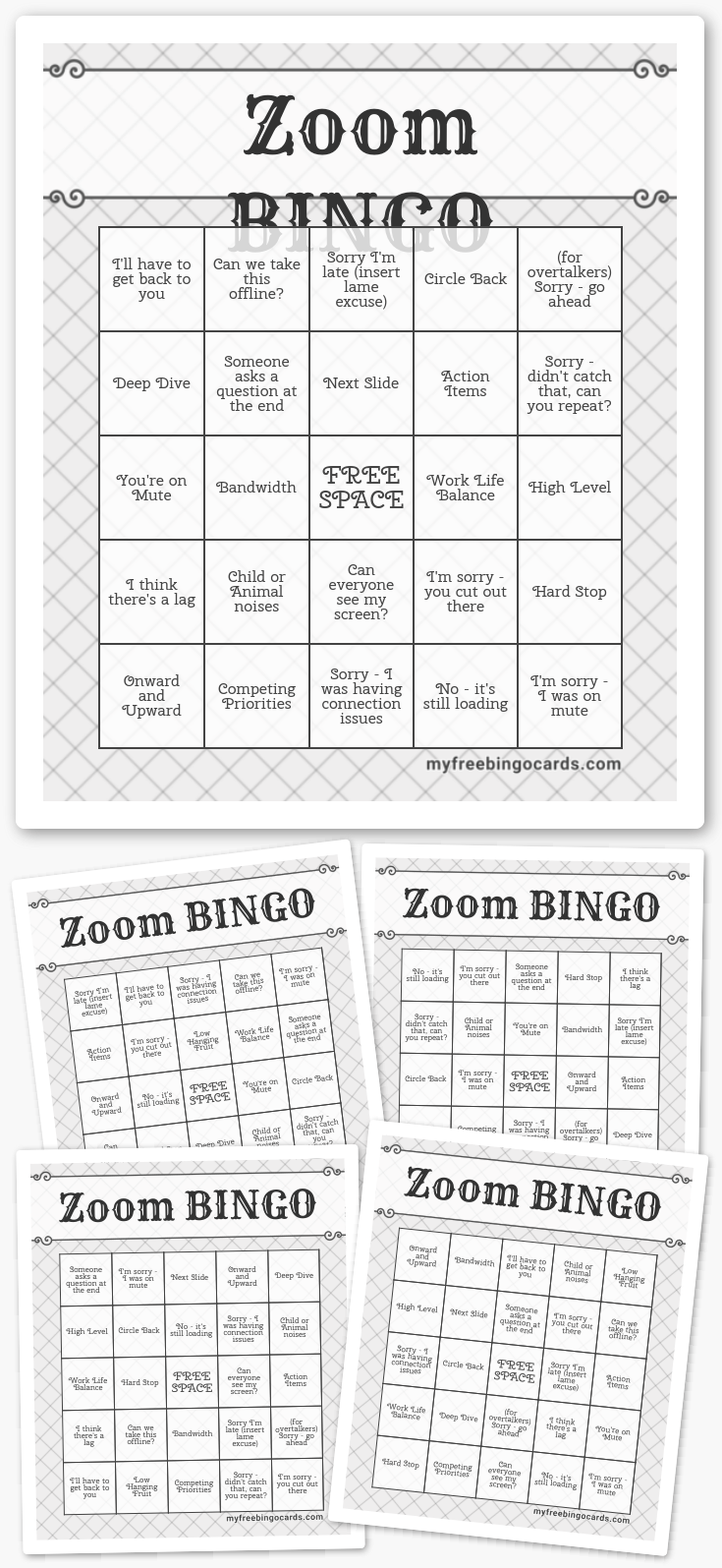 Virtual Zoom BINGO