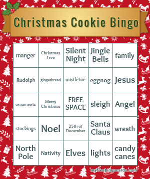 Christmas Cookie Bingo