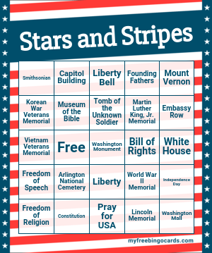 Stars and Stripes Bingo