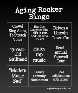 Aging Rocker Bingo