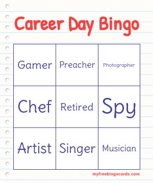 Career Day Bingo