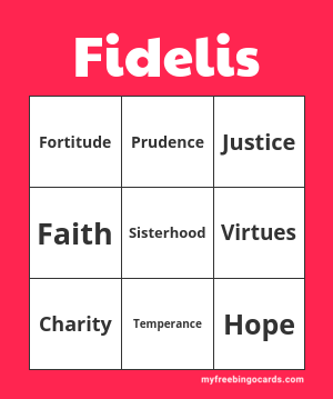 Fidelis Bingo