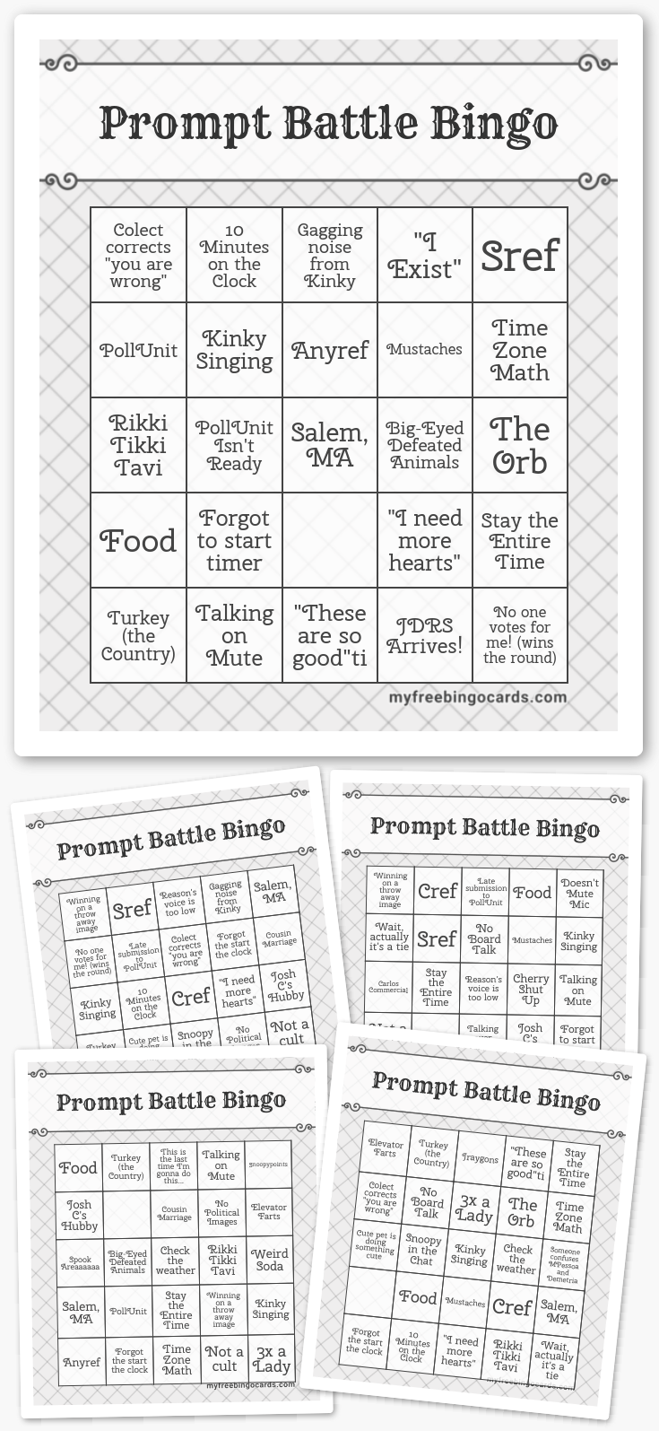 Virtual Prompt Battle Bingo