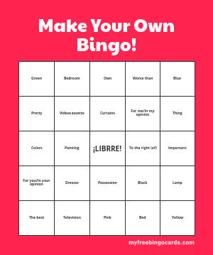 Print 100+ Make Your Own Bingo! Cards