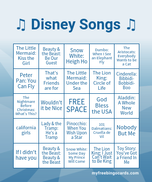 Disney Songs ♫ Bingo