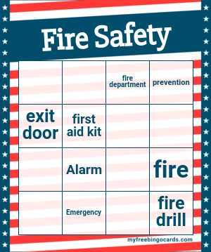 Fire Safety Bingo
