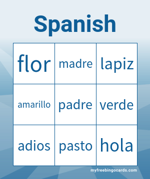 Print 100+ Spanish Bingo Cards