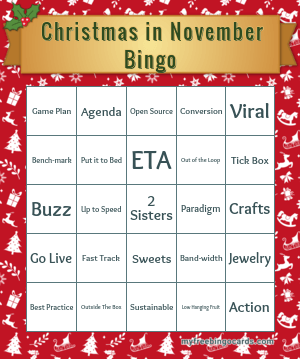 Christmas in November Bingo