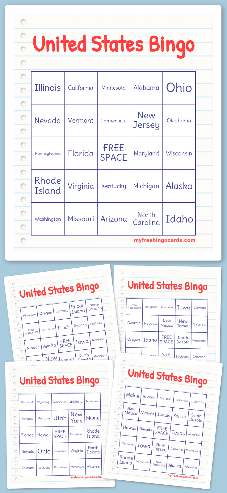 Virtual United States Bingo