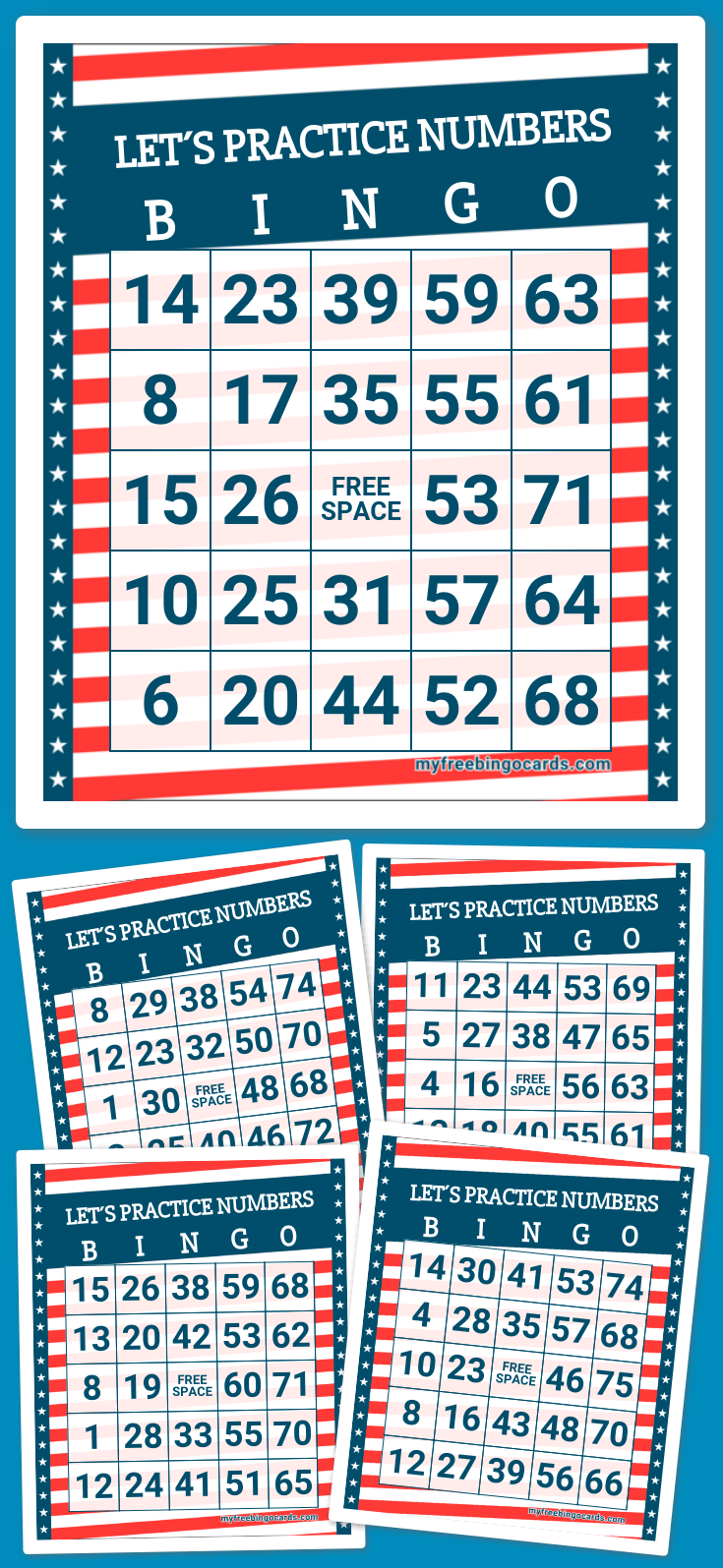 Virtual LET´S PRACTICE NUMBERS BINGO