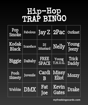 Hip-Hop TRAP BINGO