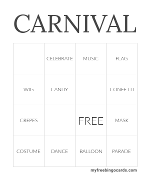 CARNIVAL BINGO