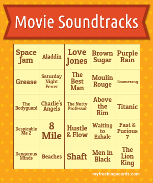 Movie Soundtracks Bingo