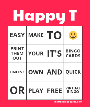 Happy T Bingo