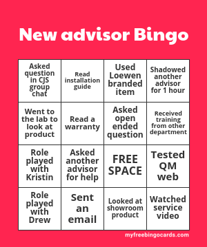 New advisor Bingo