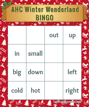 AHC Winter Wonderland BINGO