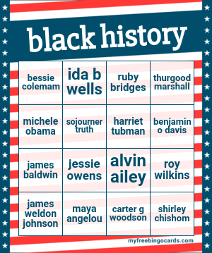 black history bingo