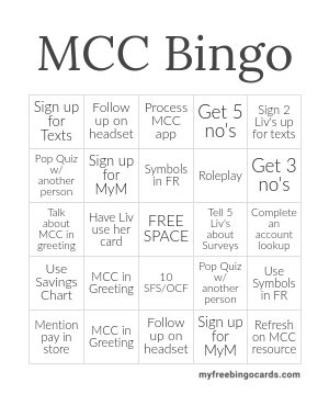 MCC Bingo
