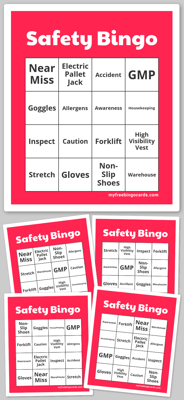 Virtual Safety Bingo