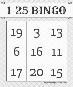 1-25 BINGO