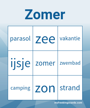 Zomer Bingo