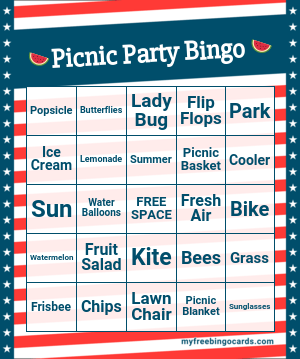 🍉Picnic Party Bingo 🍉