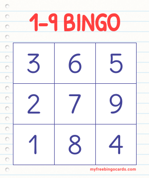 1-9 BINGO