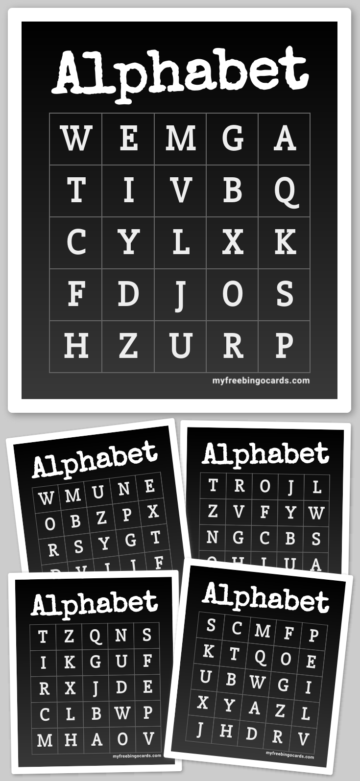 Virtual Alphabet Bingo