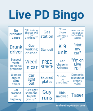 Print 100+ Live PD Bingo Cards