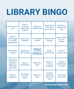 PRINT 100+ LIBRARY BINGO CARDS