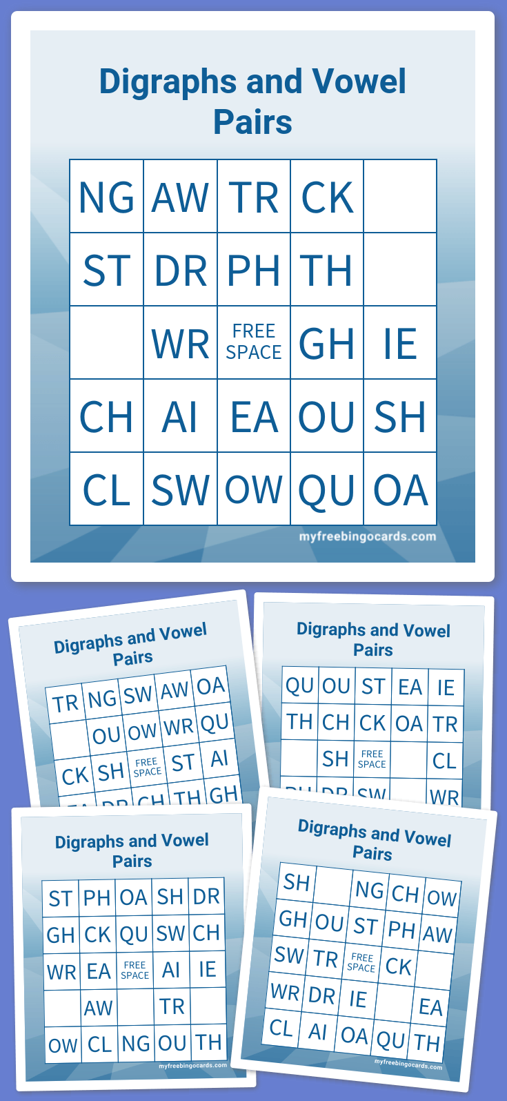 Virtual Digraphs and Vowel Pairs Bingo
