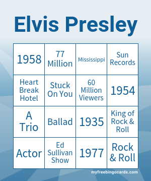 Elvis Presley Bingo