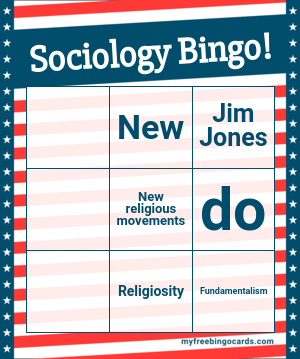 Sociology Bingo!