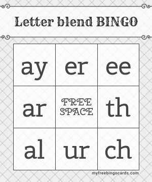 Letter blend BINGO