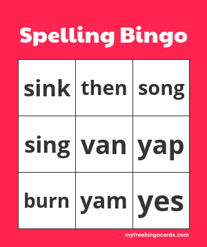 Spelling Bingo
